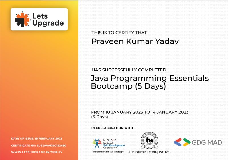 Praveen Kumar Yadav on LinkedIn: #java #programming Praveen Kumar Yadav on LinkedIn: #java #programming