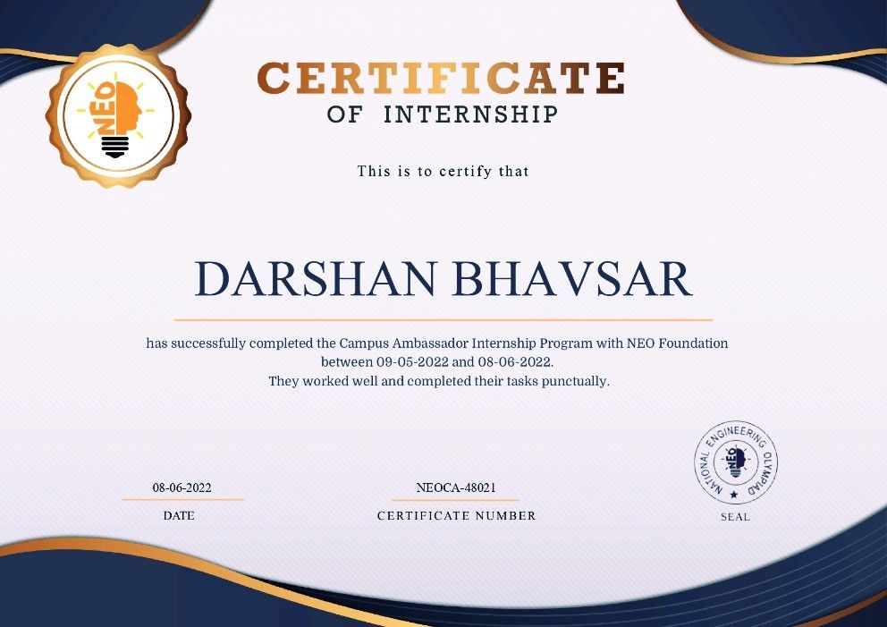 Darshan Bhavsar on LinkedIn: #internship #opportunity Darshan Bhavsar on LinkedIn: #internship #opportunity