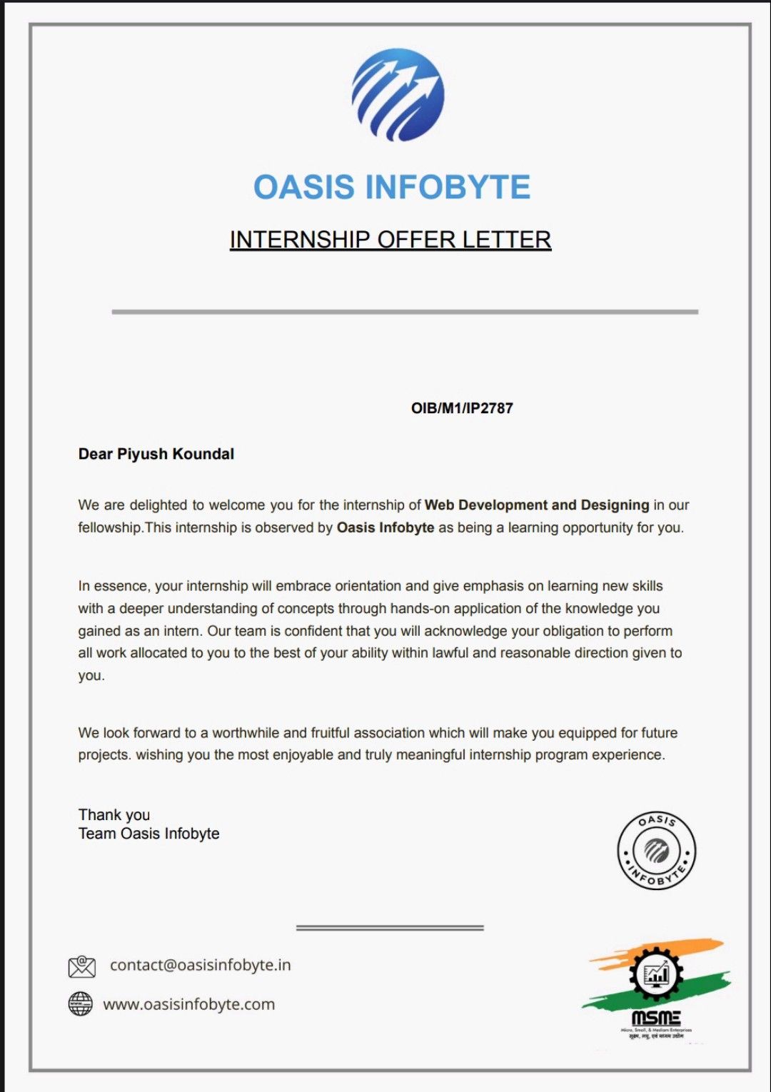 #webdevelopment #webdesign #internship #abesit #oasisinfobyte | Piyush ... #webdevelopment #webdesign #internship #abesit #oasisinfobyte | Piyush ...