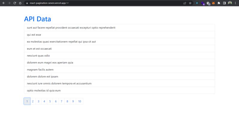 React JS Code Challenge: React Pagination | Harsh Chauhan React JS Code Challenge: React Pagination | Harsh Chauhan