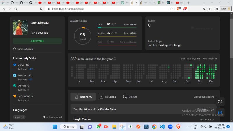 #connections #leetcode | Tanmay Hedau | 24 comments #connections #leetcode | Tanmay Hedau | 24 comments