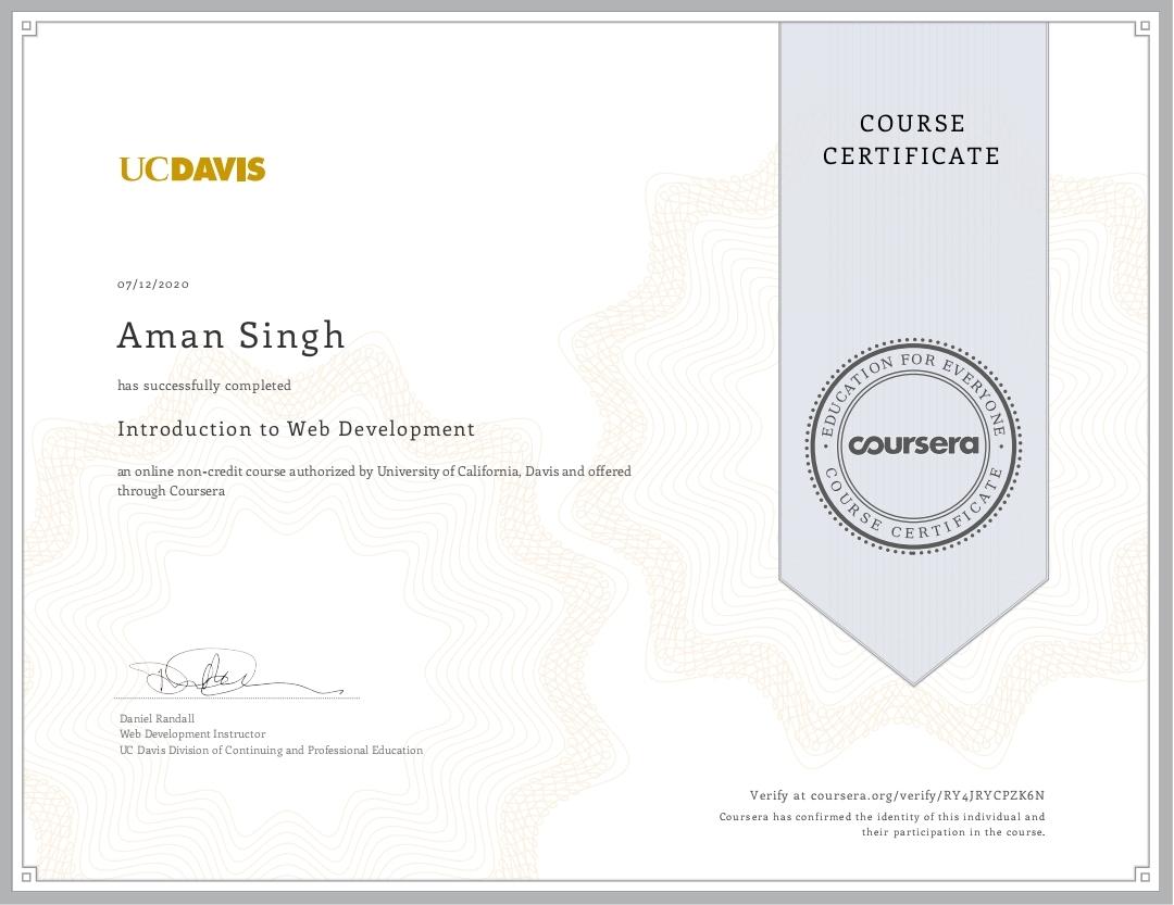 Aman Singh on LinkedIn: #html5 #css3 #javascript #ucdavis Aman Singh on LinkedIn: #html5 #css3 #javascript #ucdavis
