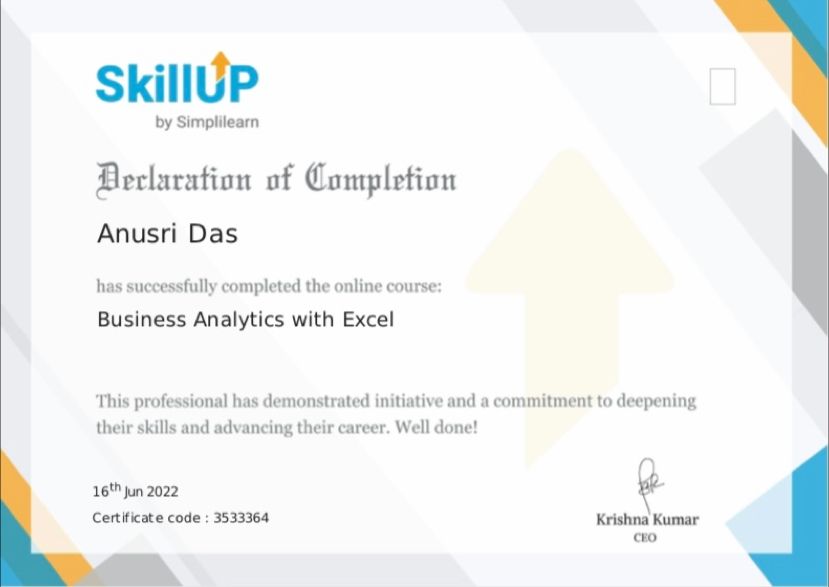 Anusri Das on LinkedIn: Successfully completed Anusri Das on LinkedIn: Successfully completed