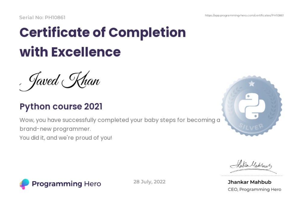 Javed Khan on LinkedIn: #python Javed Khan on LinkedIn: #python