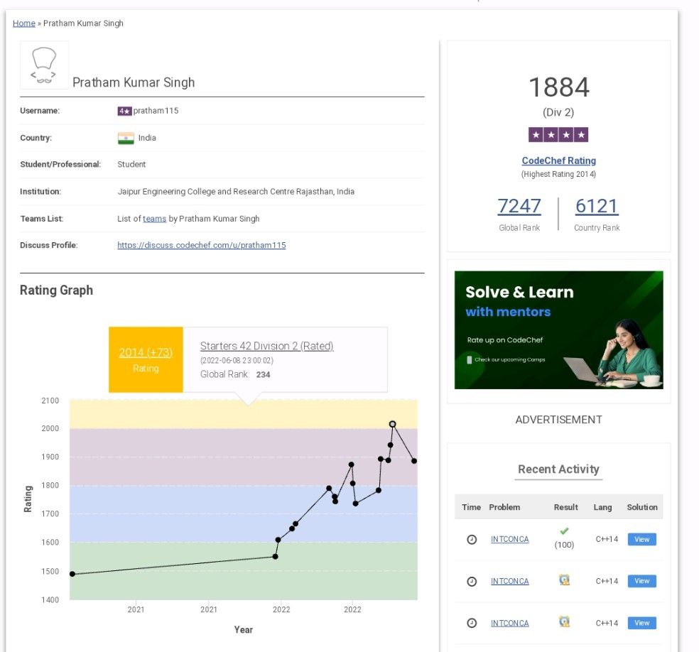 Pratham Kumar Singh on LinkedIn: #codechef #competitiveprogramming # ... Pratham Kumar Singh on LinkedIn: #codechef #competitiveprogramming # ...