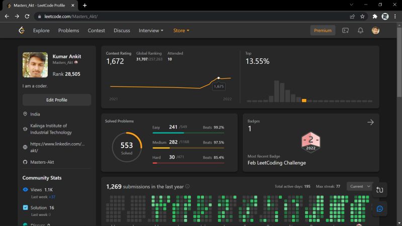 Kumar Ankit on LinkedIn: #leetcode #leetcoding #coder #programmer # ... Kumar Ankit on LinkedIn: #leetcode #leetcoding #coder #programmer # ...