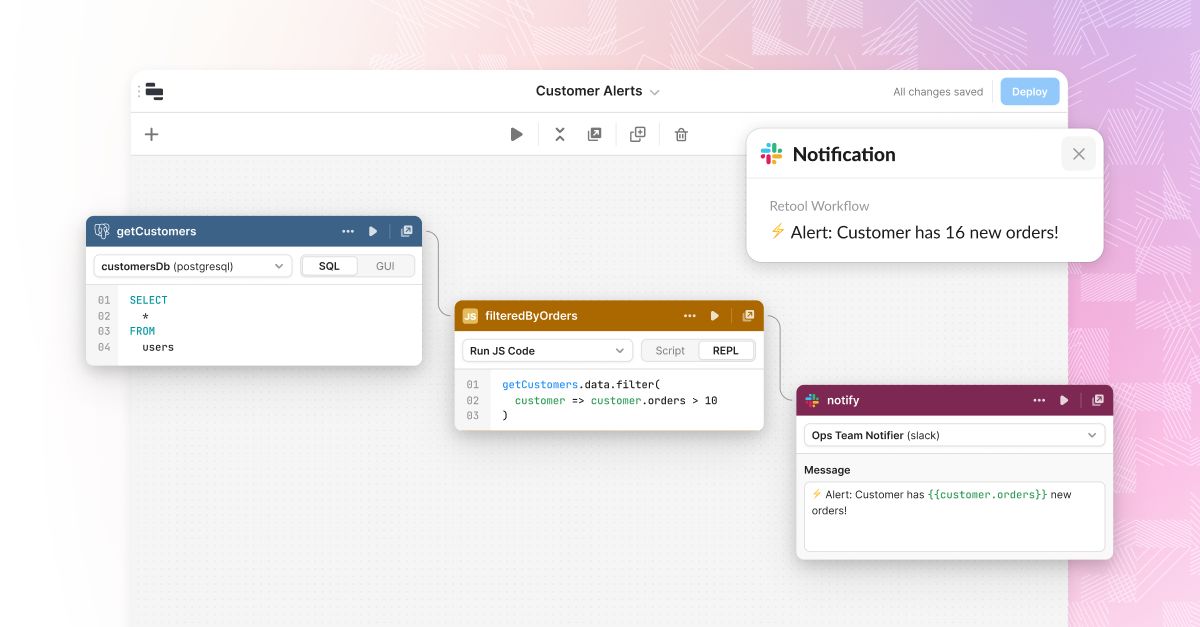 Introducing Retool Workflows: automate cron jobs, custom alerts, or ETL ... Introducing Retool Workflows: automate cron jobs, custom alerts, or ETL ...