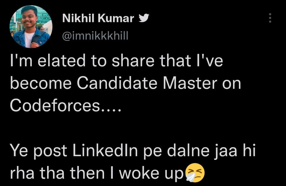 Nikhil Kumar on LinkedIn: #codeforces Nikhil Kumar on LinkedIn: #codeforces
