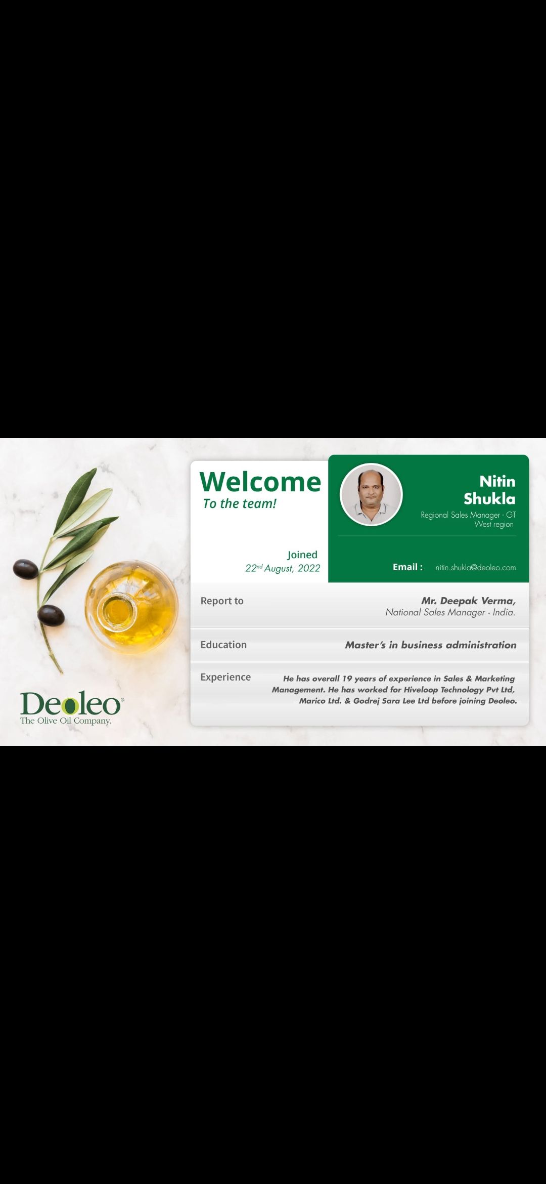 I am thrilled to share that i have joined DEOLEO INDIA PVT LTD as ... I am thrilled to share that i have joined DEOLEO INDIA PVT LTD as ...