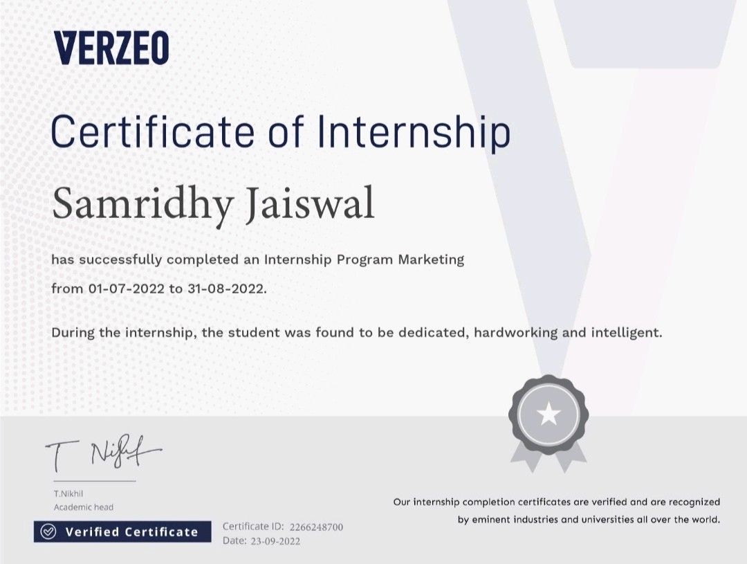 Samriddhi Jaiswal on LinkedIn: #skills #marketing #internship Samriddhi Jaiswal on LinkedIn: #skills #marketing #internship