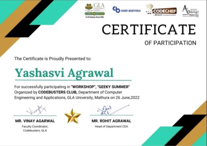Yashasvi Agrawal on LinkedIn: #codebustersclub #glau #github # ... Yashasvi Agrawal on LinkedIn: #codebustersclub #glau #github # ...