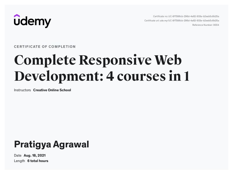 Pratigya Agrawal on LinkedIn: #udemy Pratigya Agrawal on LinkedIn: #udemy