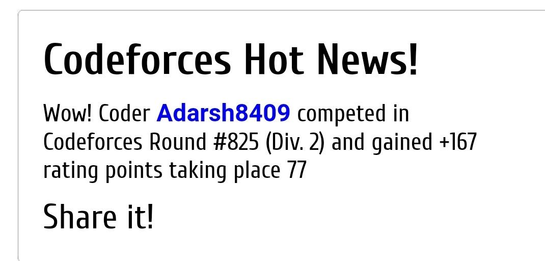 ADARSH KASHYAP on LinkedIn: #expert #competitiveprogramming #codeforces ... ADARSH KASHYAP on LinkedIn: #expert #competitiveprogramming #codeforces ...