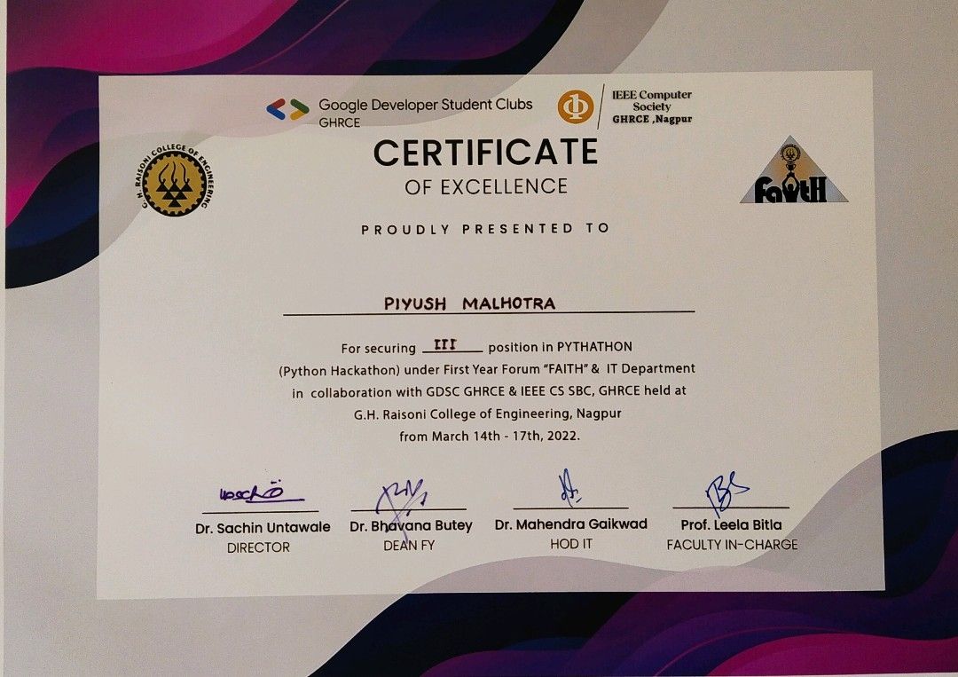 #python #hackathon #pythonprogramming | Piyush Malhotra #python #hackathon #pythonprogramming | Piyush Malhotra