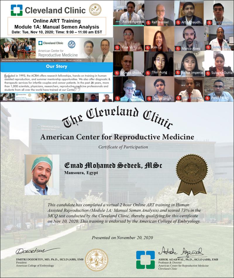 Ashok Agarwal on LinkedIn: Online ART Training in Manual Semen Analysis ... Ashok Agarwal on LinkedIn: Online ART Training in Manual Semen Analysis ...