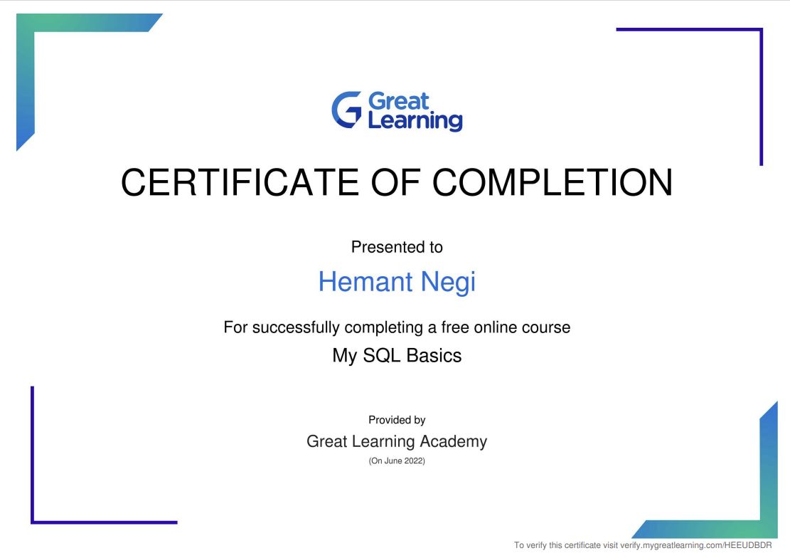 Hemant Negi on LinkedIn: #sql #programming #mysql #learning Hemant Negi on LinkedIn: #sql #programming #mysql #learning