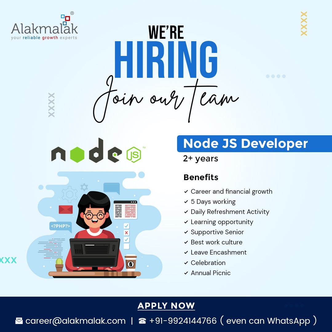 Nidhi Bhatt on LinkedIn: #nodejs #nodejs #nodejsdeveloper #jobalerts # ... Nidhi Bhatt on LinkedIn: #nodejs #nodejs #nodejsdeveloper #jobalerts # ...