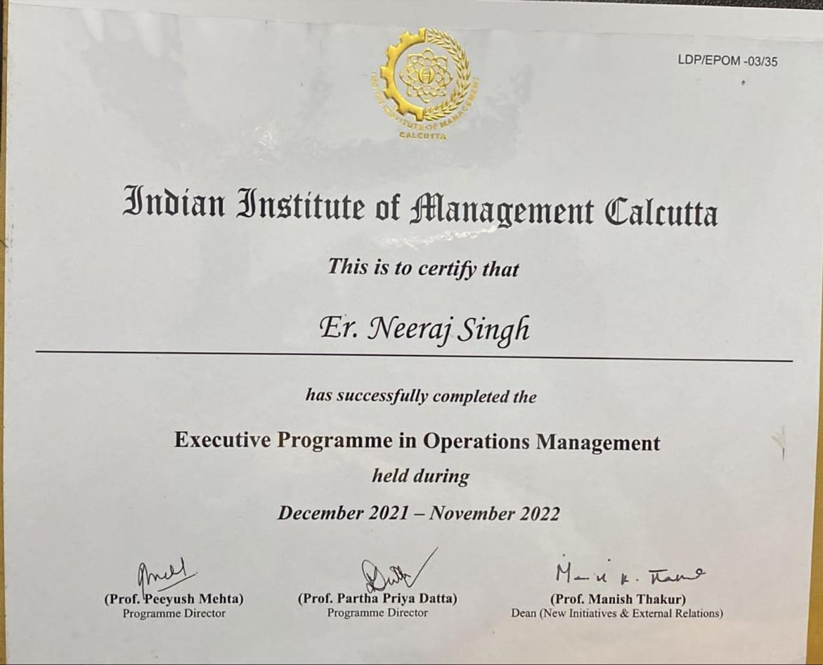 Neeraj Singh (IIM CalCutta) on LinkedIn: Thank you Iim calcutta. It has ... Neeraj Singh (IIM CalCutta) on LinkedIn: Thank you Iim calcutta. It has ...