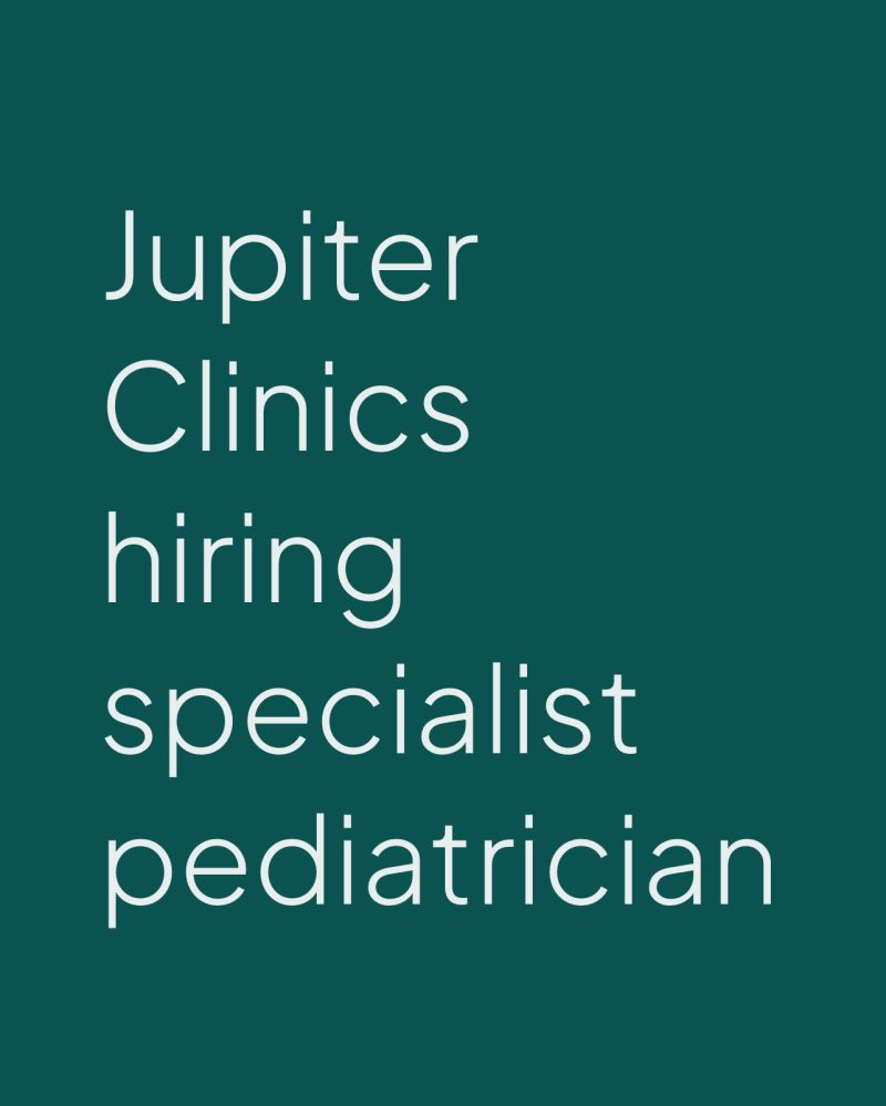 RAHUL RAJ on LinkedIn: Jupiter clinics hiring specialist pediatricians RAHUL RAJ on LinkedIn: Jupiter clinics hiring specialist pediatricians