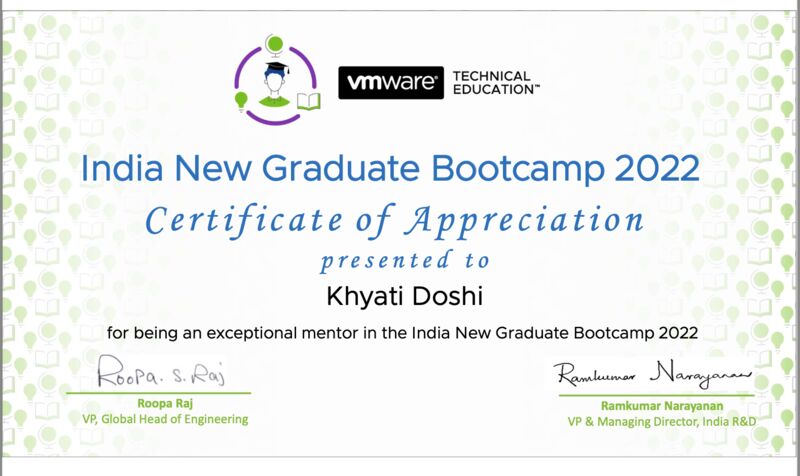 Khyati Doshi on LinkedIn: #vmware #vmwarelife #vmwareindia Khyati Doshi on LinkedIn: #vmware #vmwarelife #vmwareindia