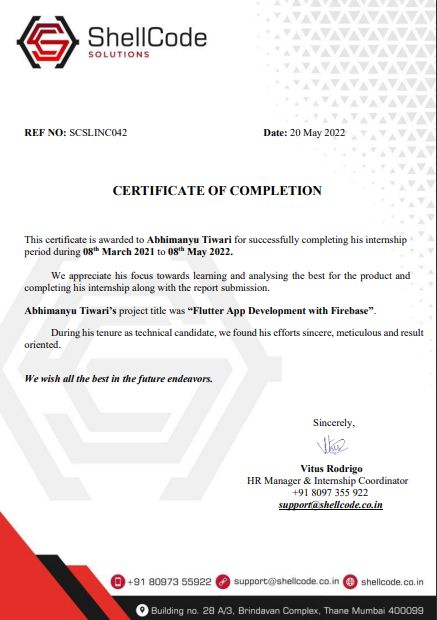 Abhimanyu Tiwari on LinkedIn: #internship #experience #flutter #firebase Abhimanyu Tiwari on LinkedIn: #internship #experience #flutter #firebase