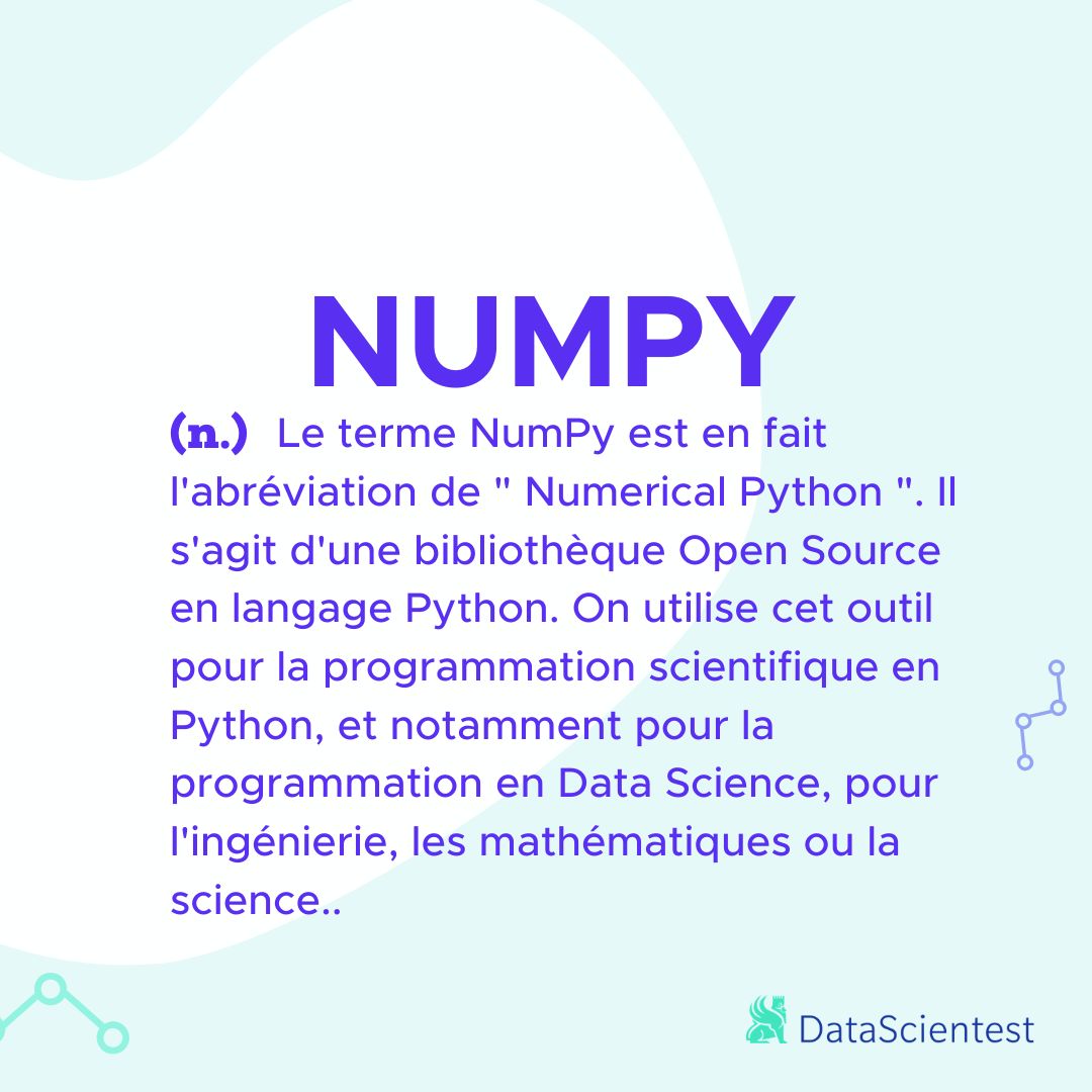 #numpy #pythonlibrary | DataScientest.com #numpy #pythonlibrary | DataScientest.com