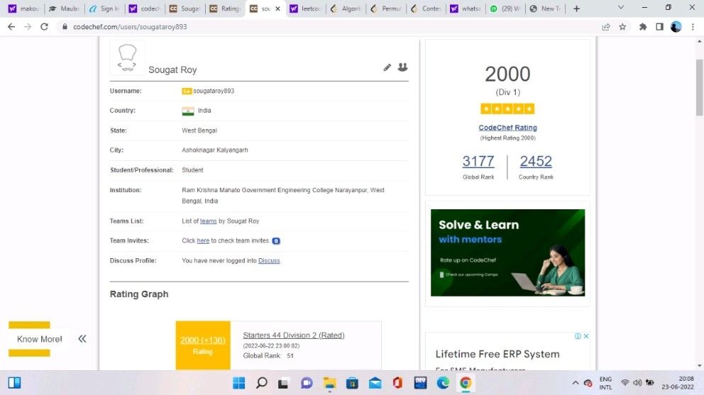Sougata Roy on LinkedIn: #codechef #linkedin #coding #5star #linkedin ... Sougata Roy on LinkedIn: #codechef #linkedin #coding #5star #linkedin ...