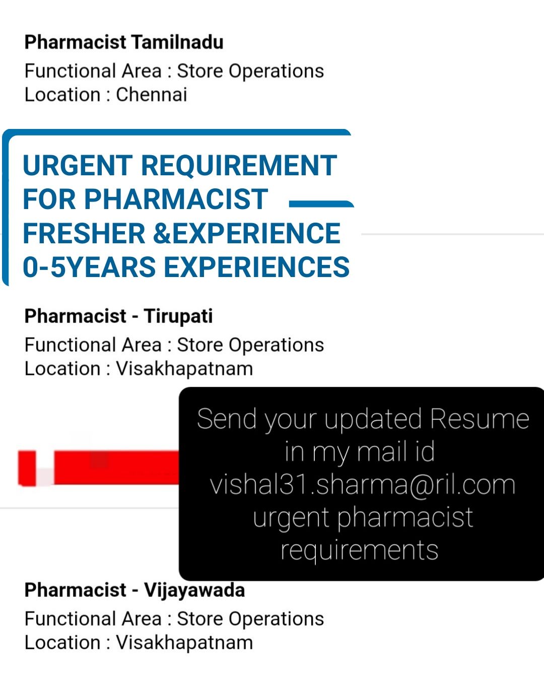 Vishal Sharma on LinkedIn: pharmacist Vacancies Vishal Sharma on LinkedIn: pharmacist Vacancies