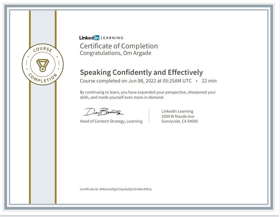 Om Argade on LinkedIn: complete this course today LinkedIn LinkedIn ... Om Argade on LinkedIn: complete this course today LinkedIn LinkedIn ...