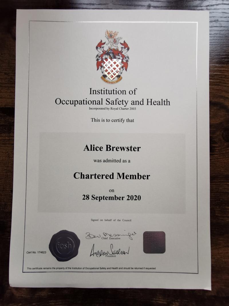 Alice Burrill on LinkedIn: #iosh #cmiosh | 126 comments Alice Burrill on LinkedIn: #iosh #cmiosh | 126 comments