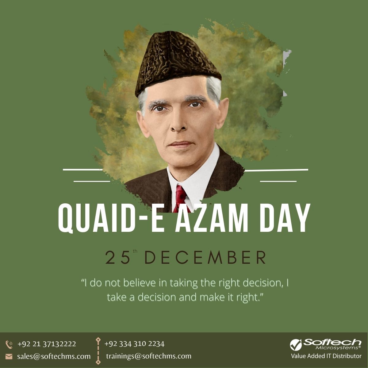 Softech Microsystems on LinkedIn: #quaidday Softech Microsystems on LinkedIn: #quaidday