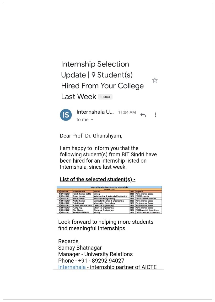 Harish Kumar Mahto on LinkedIn: #internships #internshala Harish Kumar Mahto on LinkedIn: #internships #internshala