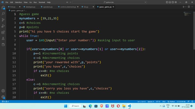 Arravali Pavan on LinkedIn: task 18-guess game(python) Kiran Sagar ... Arravali Pavan on LinkedIn: task 18-guess game(python) Kiran Sagar ...