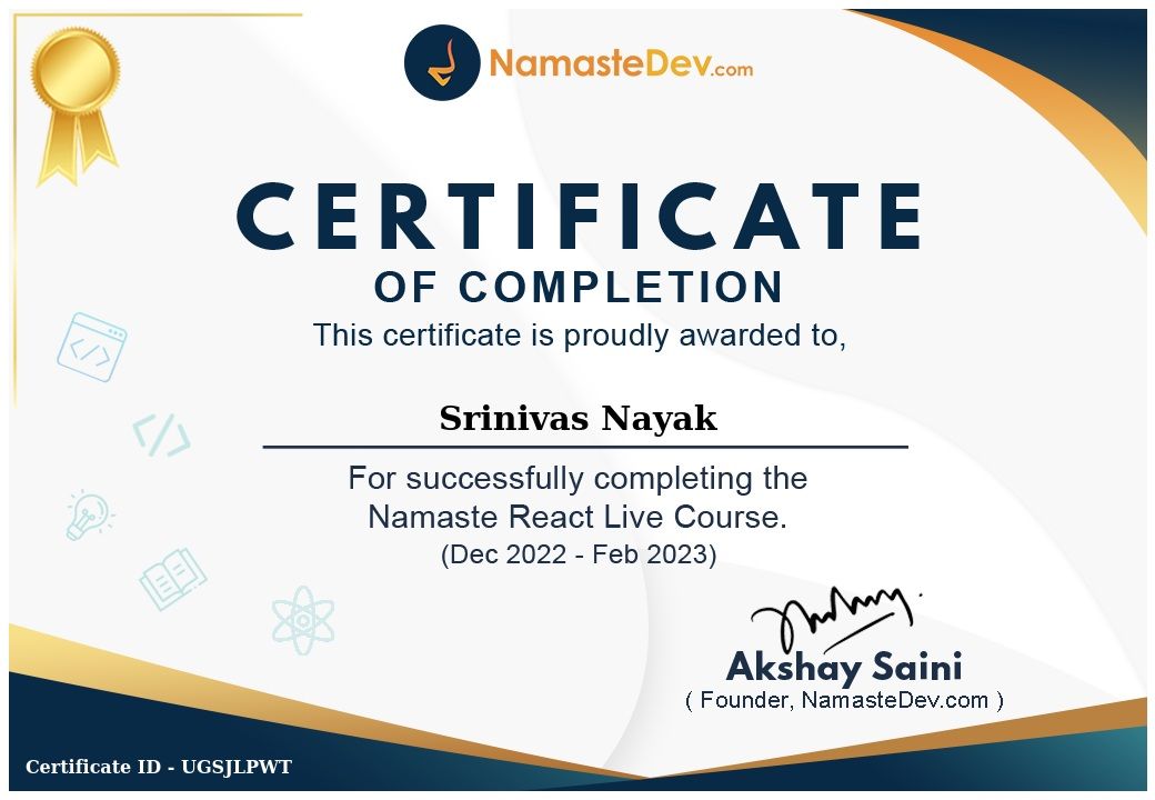 Srinivas Nayak on LinkedIn: #bestteacher #namastereact #react Srinivas Nayak on LinkedIn: #bestteacher #namastereact #react