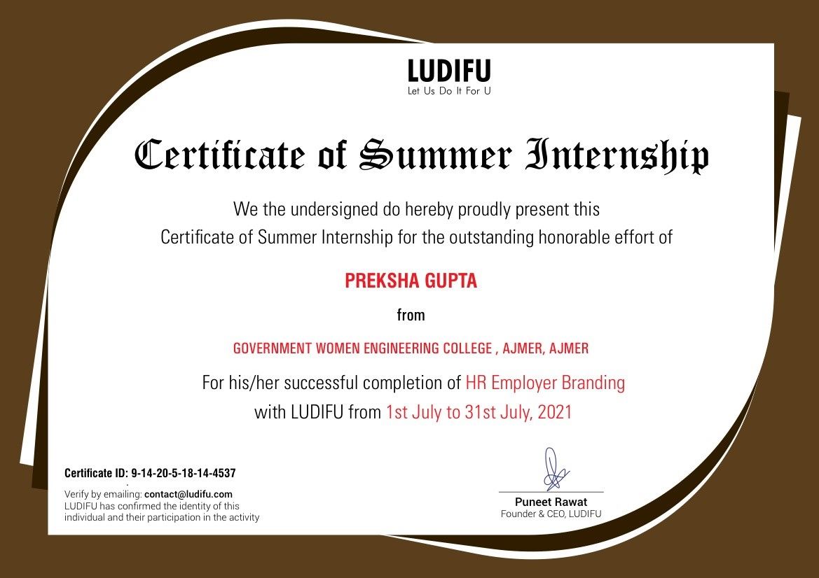 Preksha Gupta on LinkedIn: #internship #experience #hrexecutive # ... Preksha Gupta on LinkedIn: #internship #experience #hrexecutive # ...