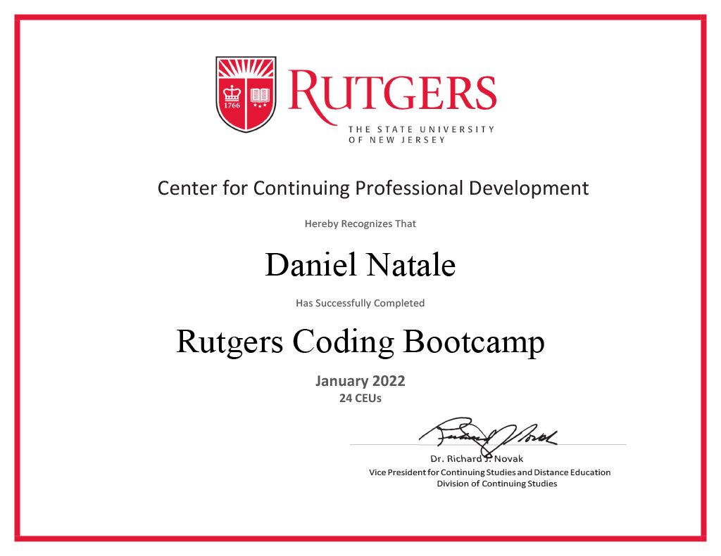 Daniel Natale on LinkedIn: #fullstackdeveloper #javascript #css #html5 ... Daniel Natale on LinkedIn: #fullstackdeveloper #javascript #css #html5 ...