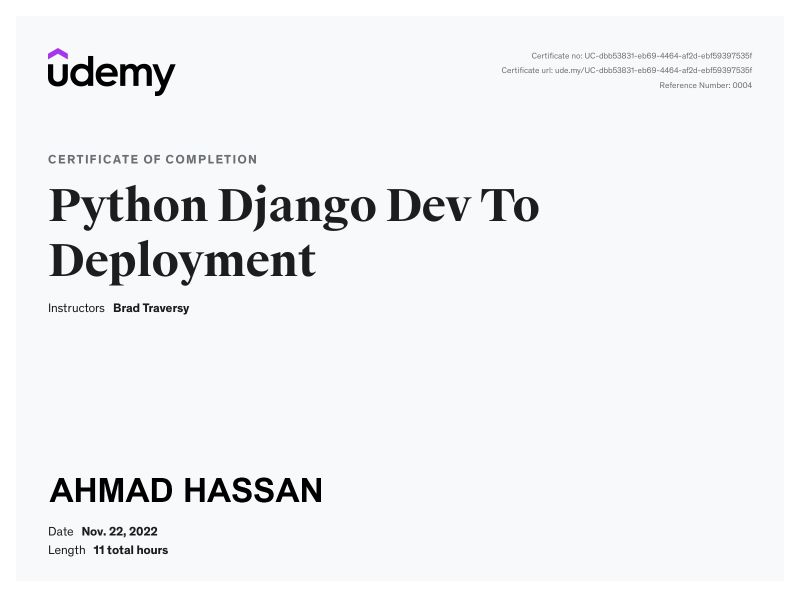 AHMAD HASSAN on LinkedIn: #python #django #djangorestframework AHMAD HASSAN on LinkedIn: #python #django #djangorestframework