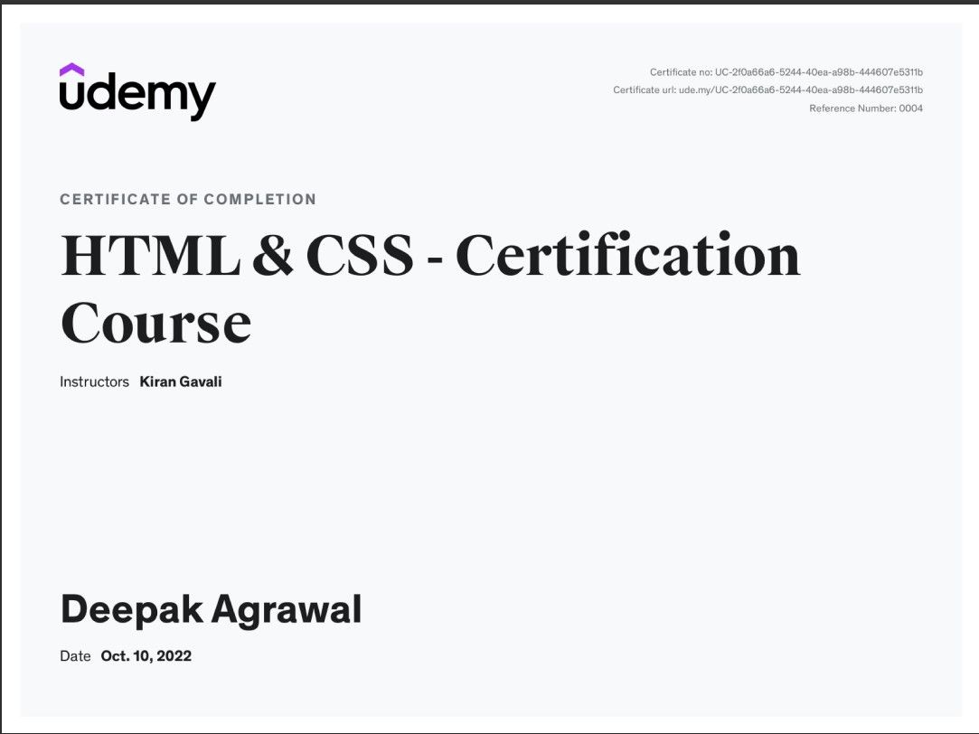 Deepak Agrawal on LinkedIn: #udemy #html #css Deepak Agrawal on LinkedIn: #udemy #html #css