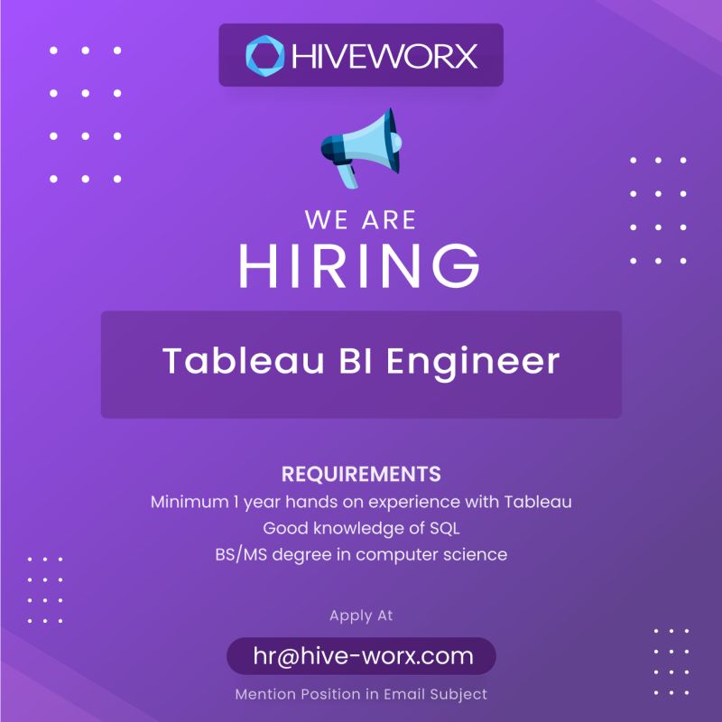 HiveWorx on LinkedIn: #hiring2022 #tableau #biengineer HiveWorx on LinkedIn: #hiring2022 #tableau #biengineer