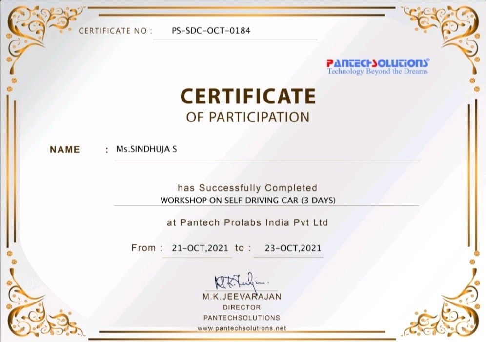 sindhuja sridhar on LinkedIn: successfully completed workshop on self ... sindhuja sridhar on LinkedIn: successfully completed workshop on self ...