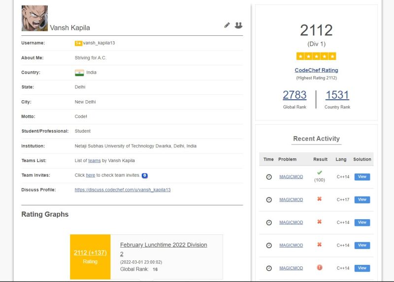 Vansh Kapila on LinkedIn: #codechef #competitiveprogramming #coding ... Vansh Kapila on LinkedIn: #codechef #competitiveprogramming #coding ...