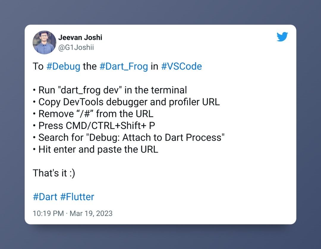 Jeevan Joshi on LinkedIn: #dart #dart_frog #flutter #debug #vscode Jeevan Joshi on LinkedIn: #dart #dart_frog #flutter #debug #vscode