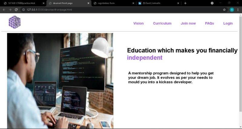 Simran Sagar on LinkedIn: #html #css #frontend #devsnest #webpage Simran Sagar on LinkedIn: #html #css #frontend #devsnest #webpage