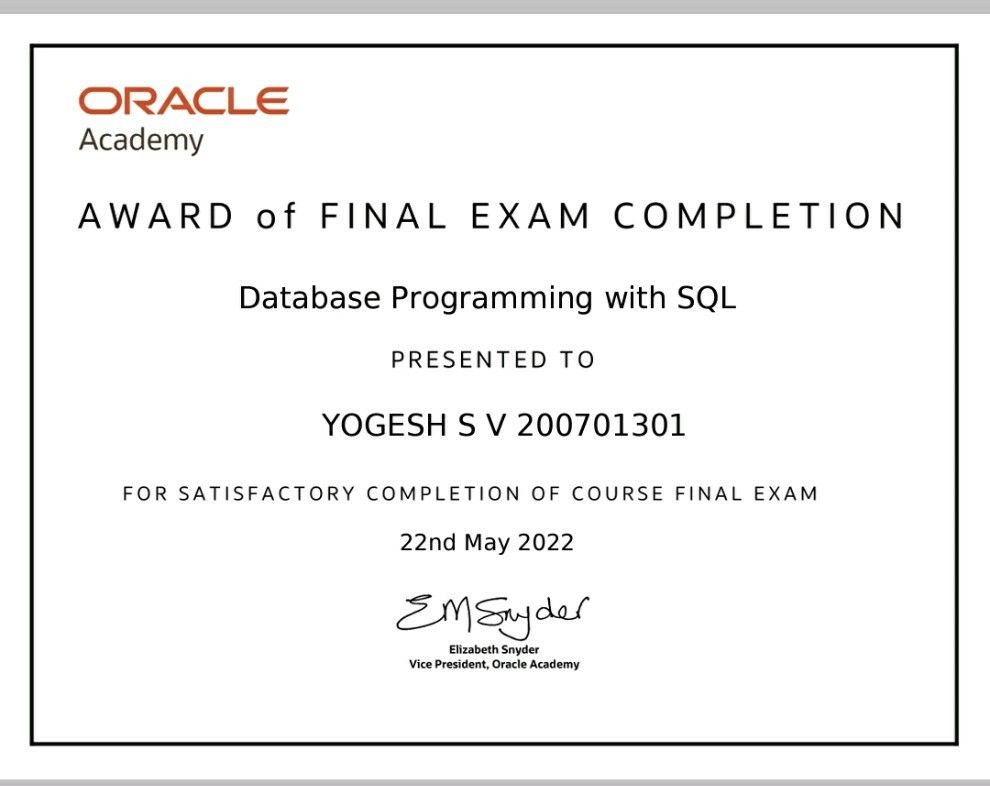 Yogesh SV on LinkedIn: #database #programming #sql Yogesh SV on LinkedIn: #database #programming #sql