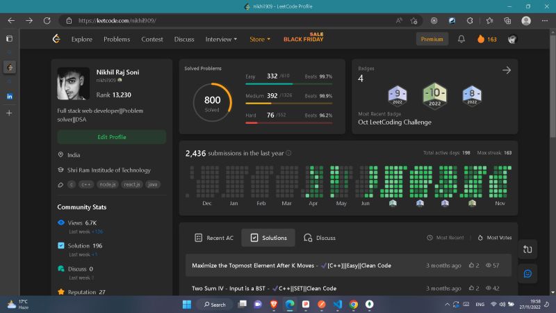 Nikhil Raj Soni on LinkedIn: #leetcode #dsa | 16 comments Nikhil Raj Soni on LinkedIn: #leetcode #dsa | 16 comments