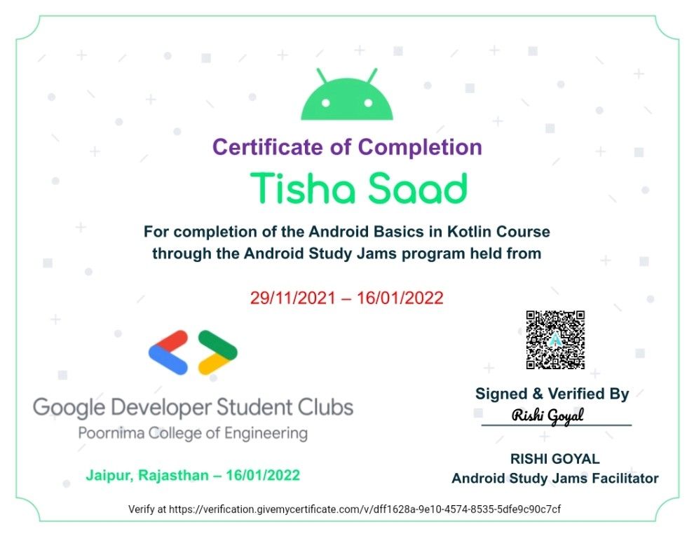 Tisha Saad on LinkedIn: #community #android #kotlin #androidstudyjams #gdsc Tisha Saad on LinkedIn: #community #android #kotlin #androidstudyjams #gdsc