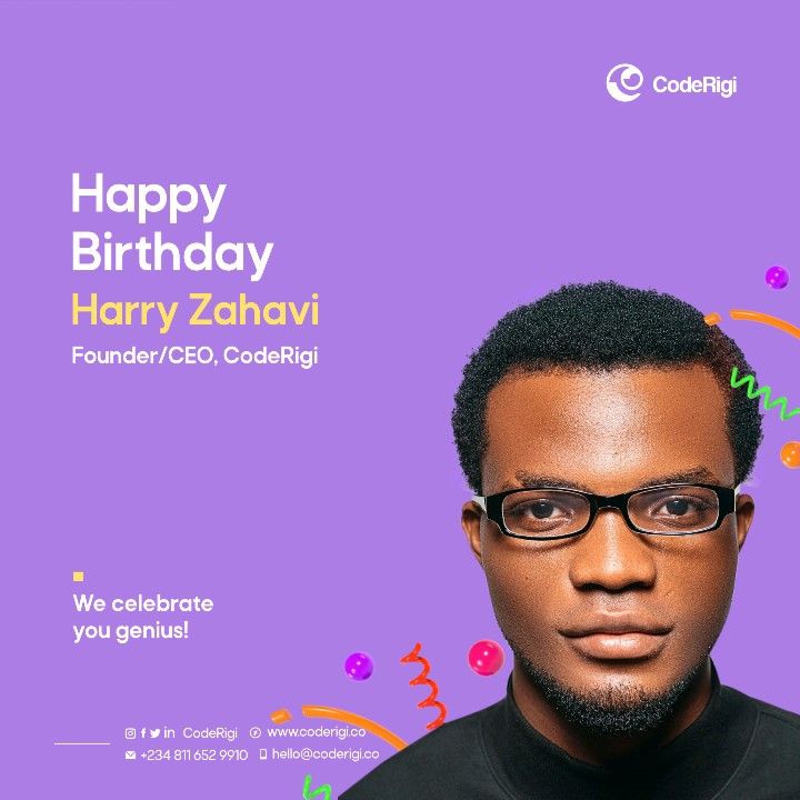 CodeRigi on LinkedIn: #coderigi #founder #foundersday #celebrating # ... CodeRigi on LinkedIn: #coderigi #founder #foundersday #celebrating # ...