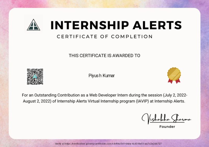 PIYUSH KUMAR on LinkedIn: #thankyou #internship #html #intern #css # ... PIYUSH KUMAR on LinkedIn: #thankyou #internship #html #intern #css # ...