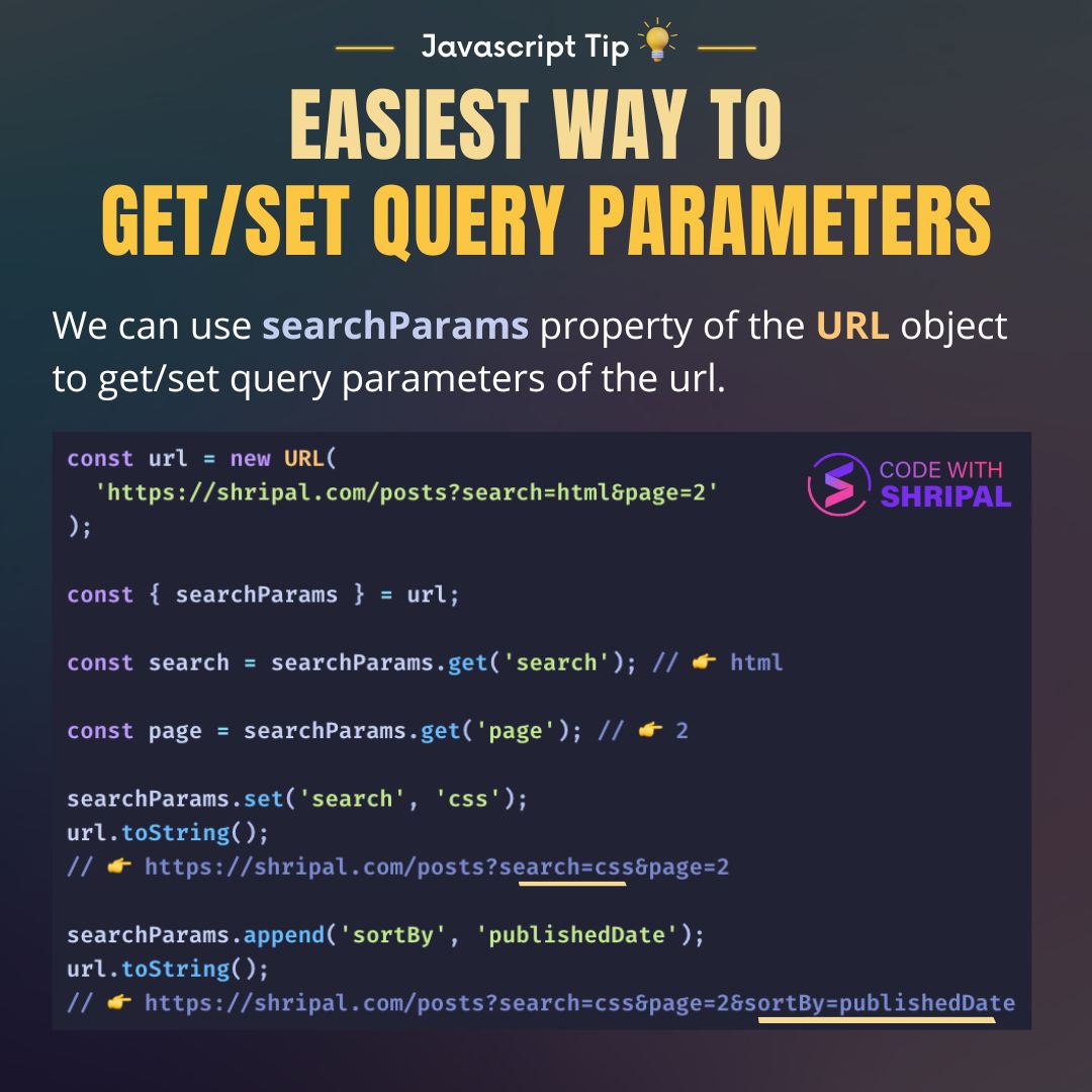 Shripal Soni on LinkedIn: Javascript Tip 💡 You may not know about this ... Shripal Soni on LinkedIn: Javascript Tip 💡 You may not know about this ...