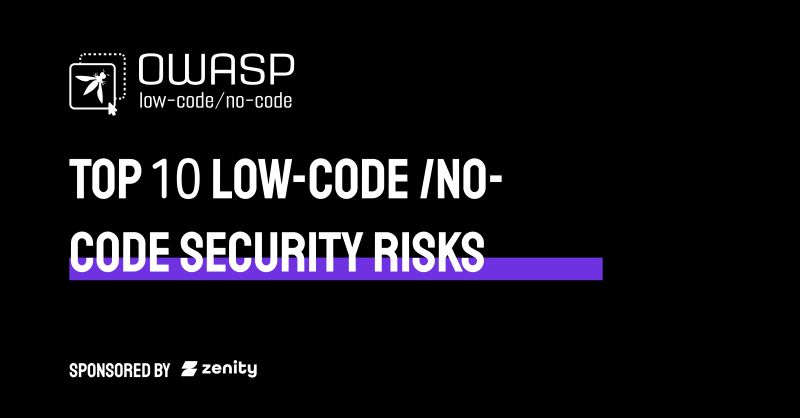 Ory Segal on LinkedIn: OWASP Low-Code/No-Code Top 10 Ory Segal on LinkedIn: OWASP Low-Code/No-Code Top 10